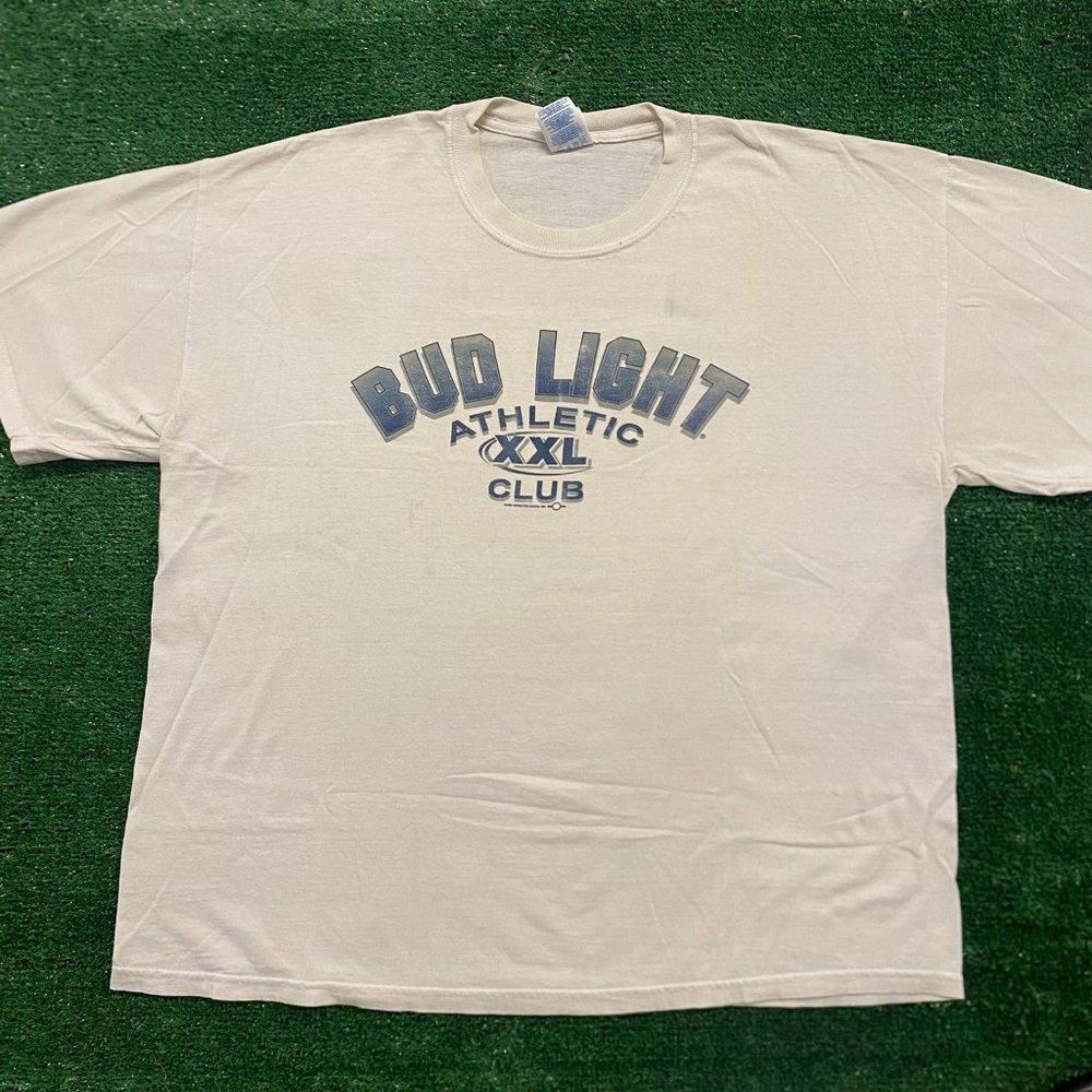 Bud Light Athletic Club Vintage 90s Beer T-Shirt - Gem